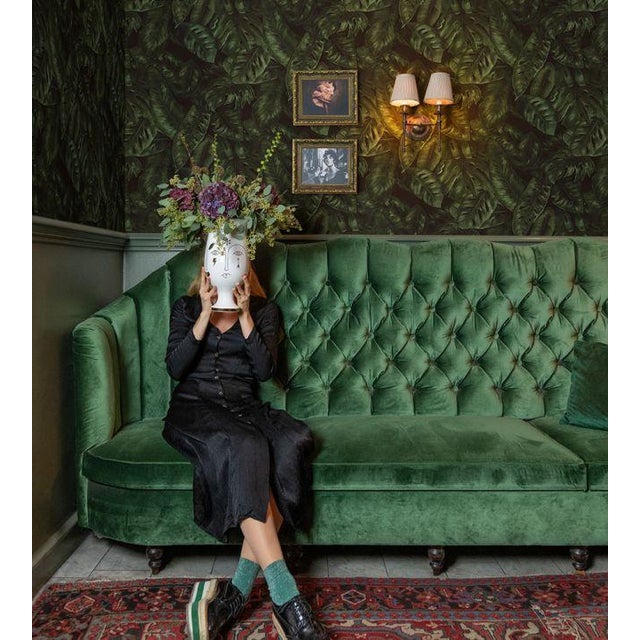 Amazon Wallpaper in Green - Sample | Chairish