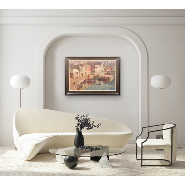 1950s "Before the Hot Day Brightens to Blue (Mevagissey Harbor ...