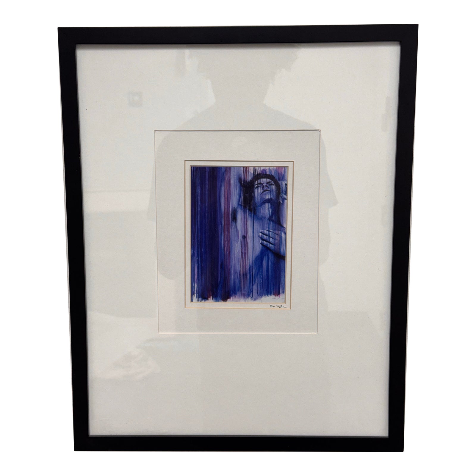 René Capone "Boy With Vertical Lines" Signed Print, Circa 2012 | Chairish