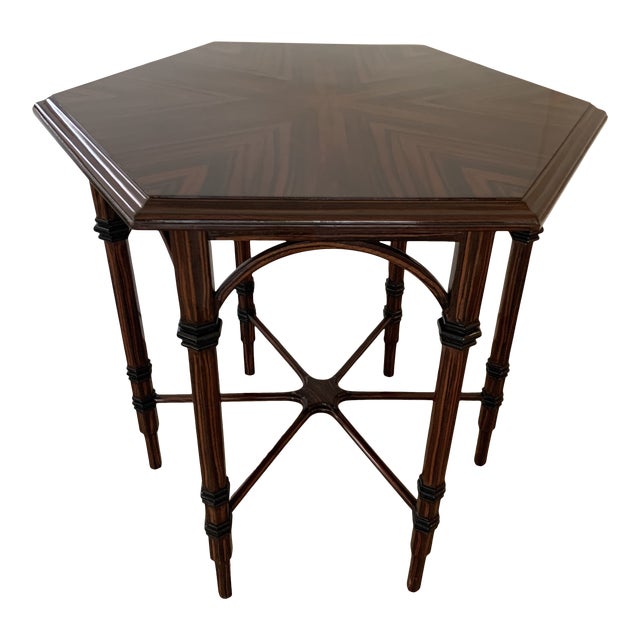 Traditional Hexagonal Side Table | Chairish