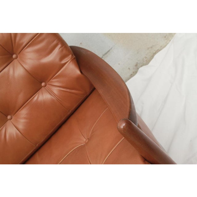 Vintage Sofa with Leather Cushion Cognac, 1965 | Chairish