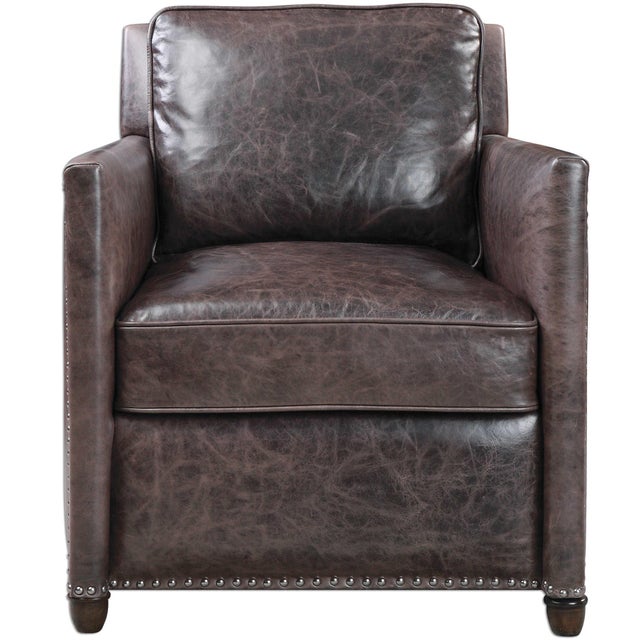 Leather Club Chair | Chairish