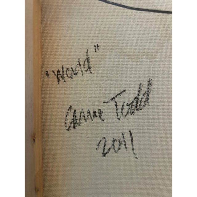 "The World" Original Abstract Oil on Canvas by Annie Todd in Gilded ...