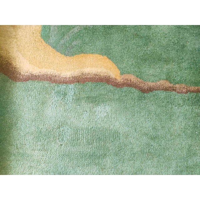 Antique Green Chinese - Art Deco Rug | Chairish