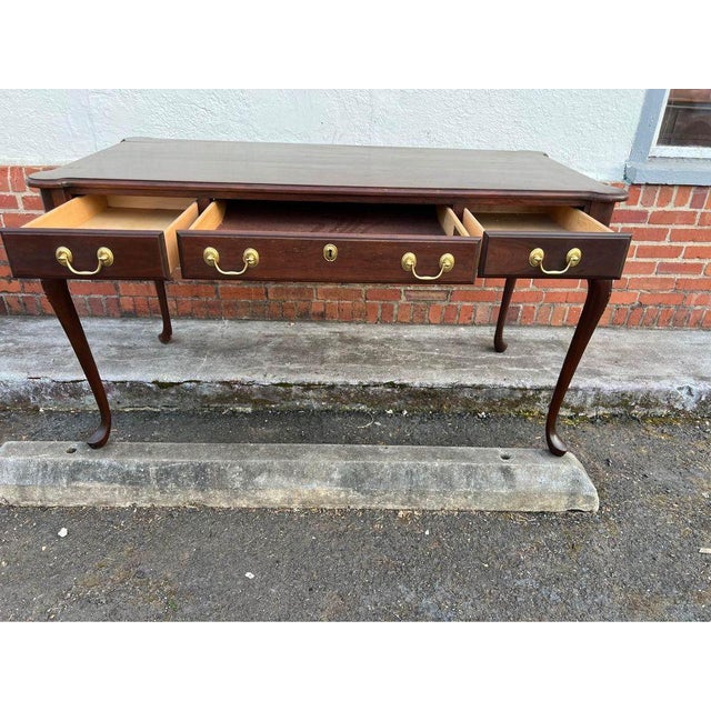 Late 20th Century Harden Furniture Solid Cherry Writing Desk. | Chairish