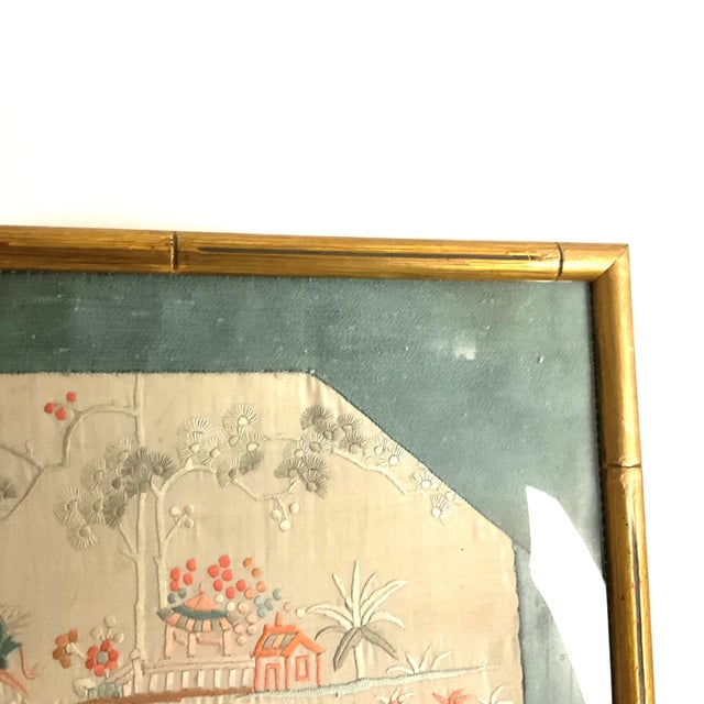 Antique Japanese Embroidered Silk Panels-Opposites | Chairish