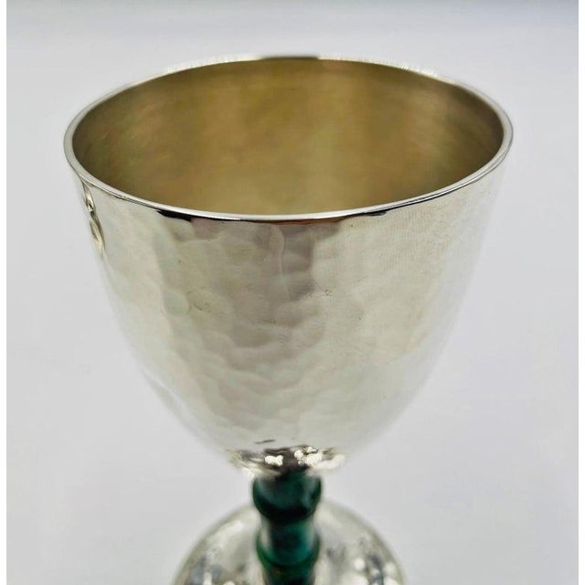 1980s Set of 10 Emilia Castillo Silver-Plated Goblets W/ Verdigris ...