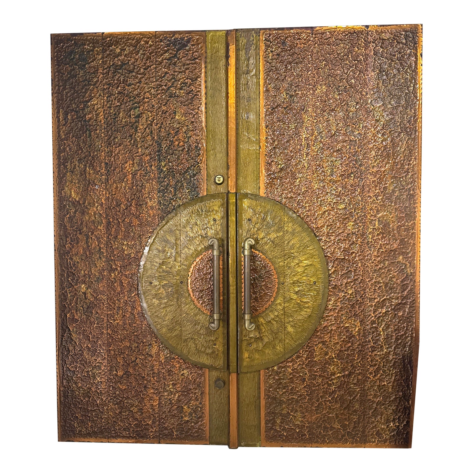 Pair of Large 1980s Sunburst Doors by Alan Weiss | Chairish