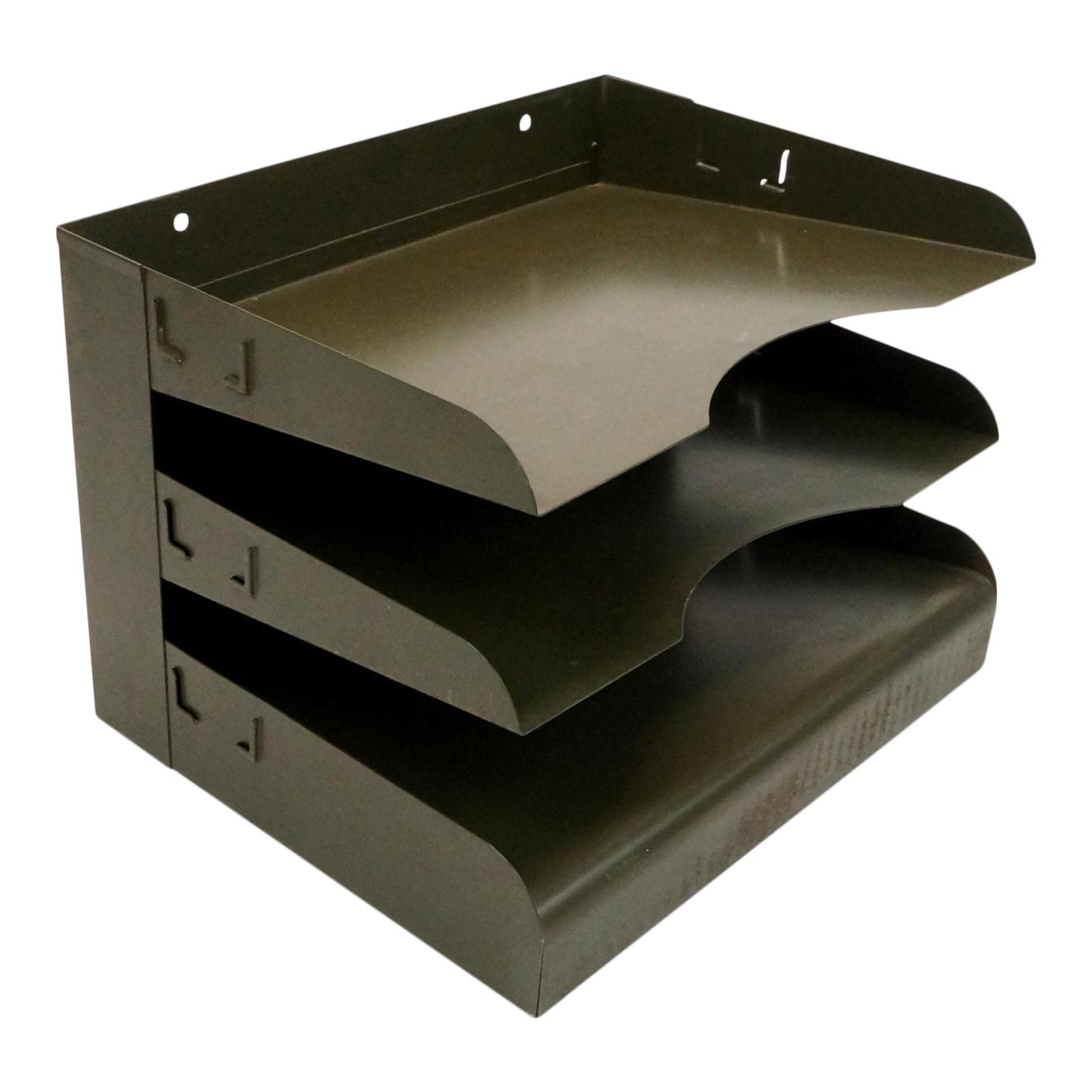 Industrial Three Tier Desk Organizer | Chairish