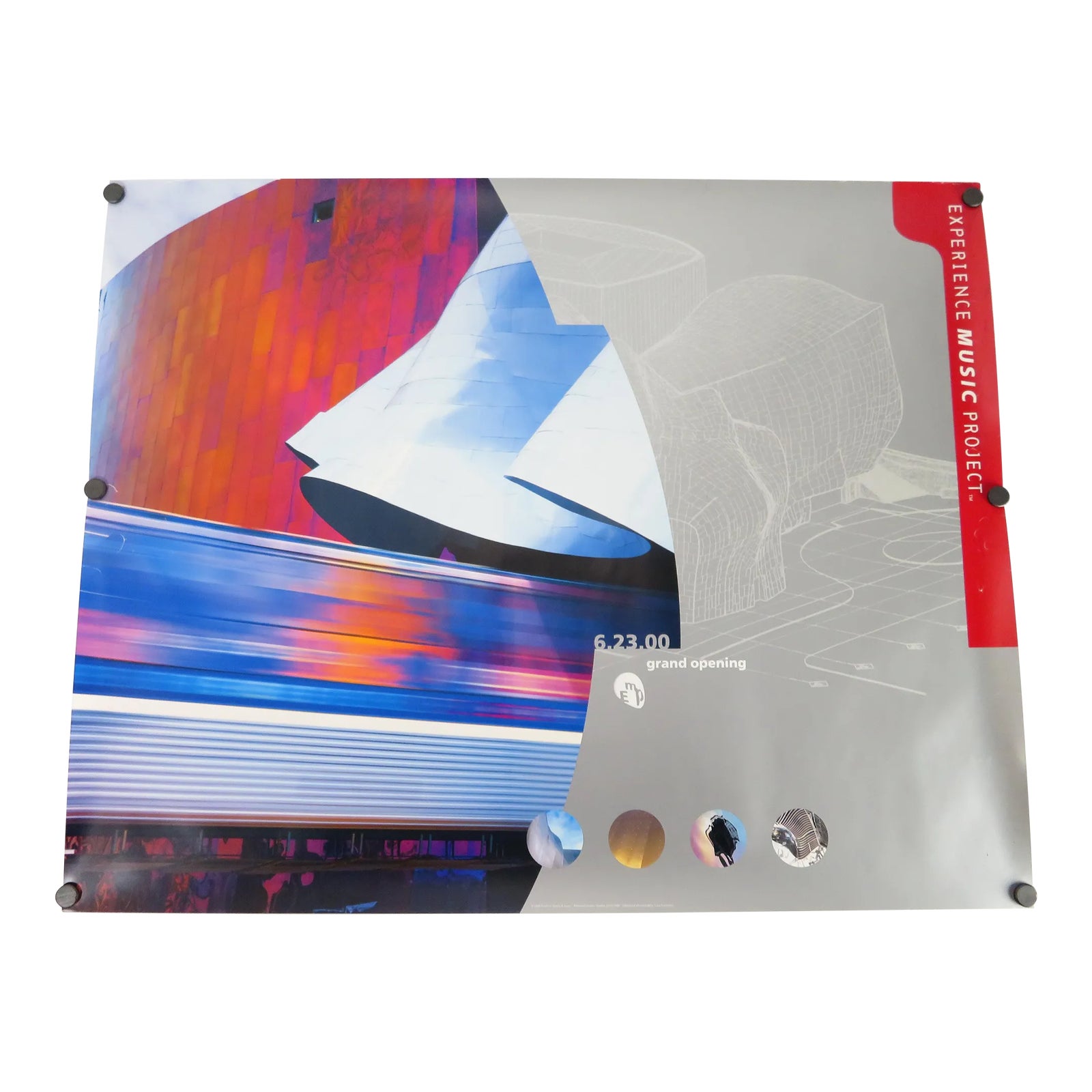 2000 Frank Gehry EMP Seattle Grand Opening Poster | Chairish