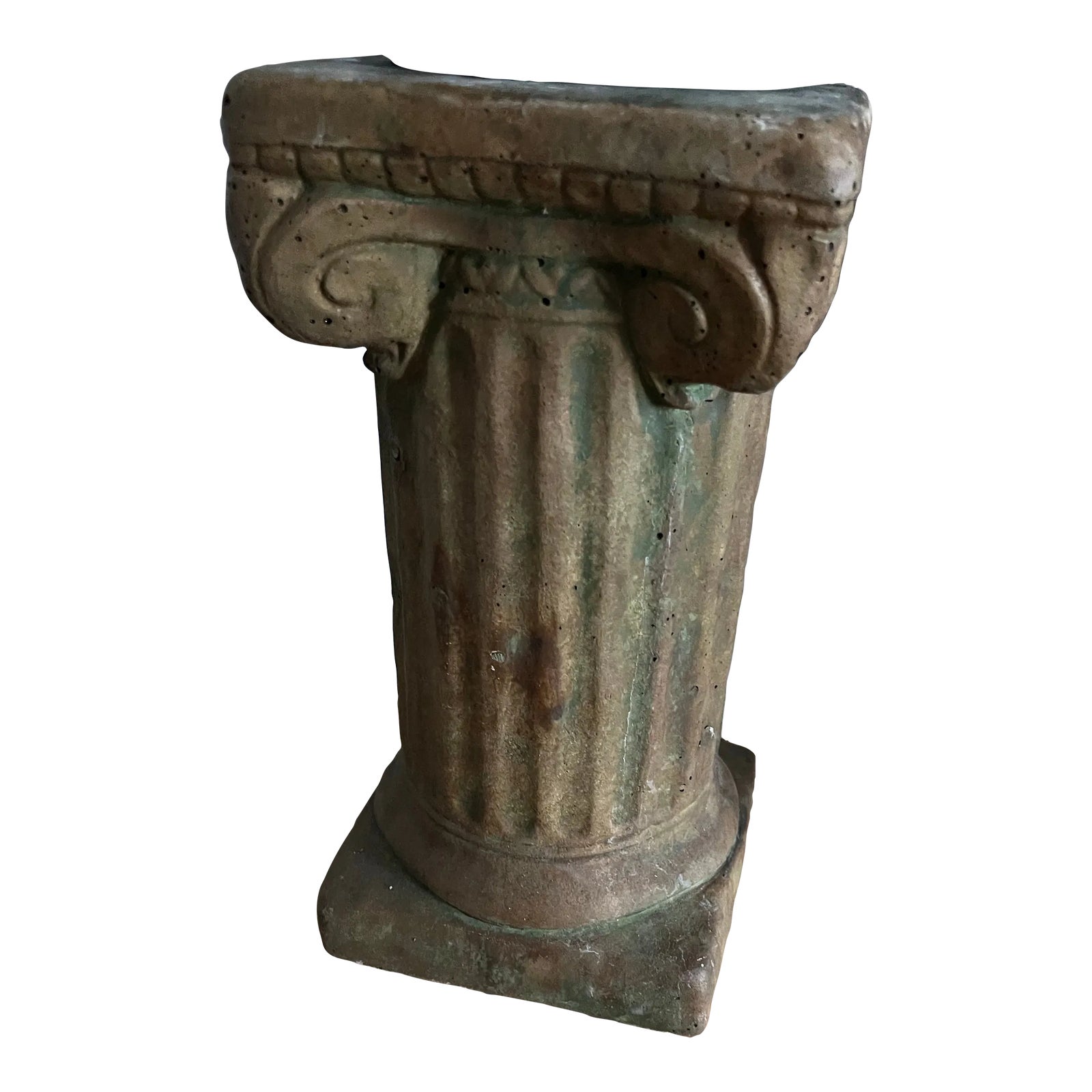 1970s Stone Scrolling Pedestal | Chairish