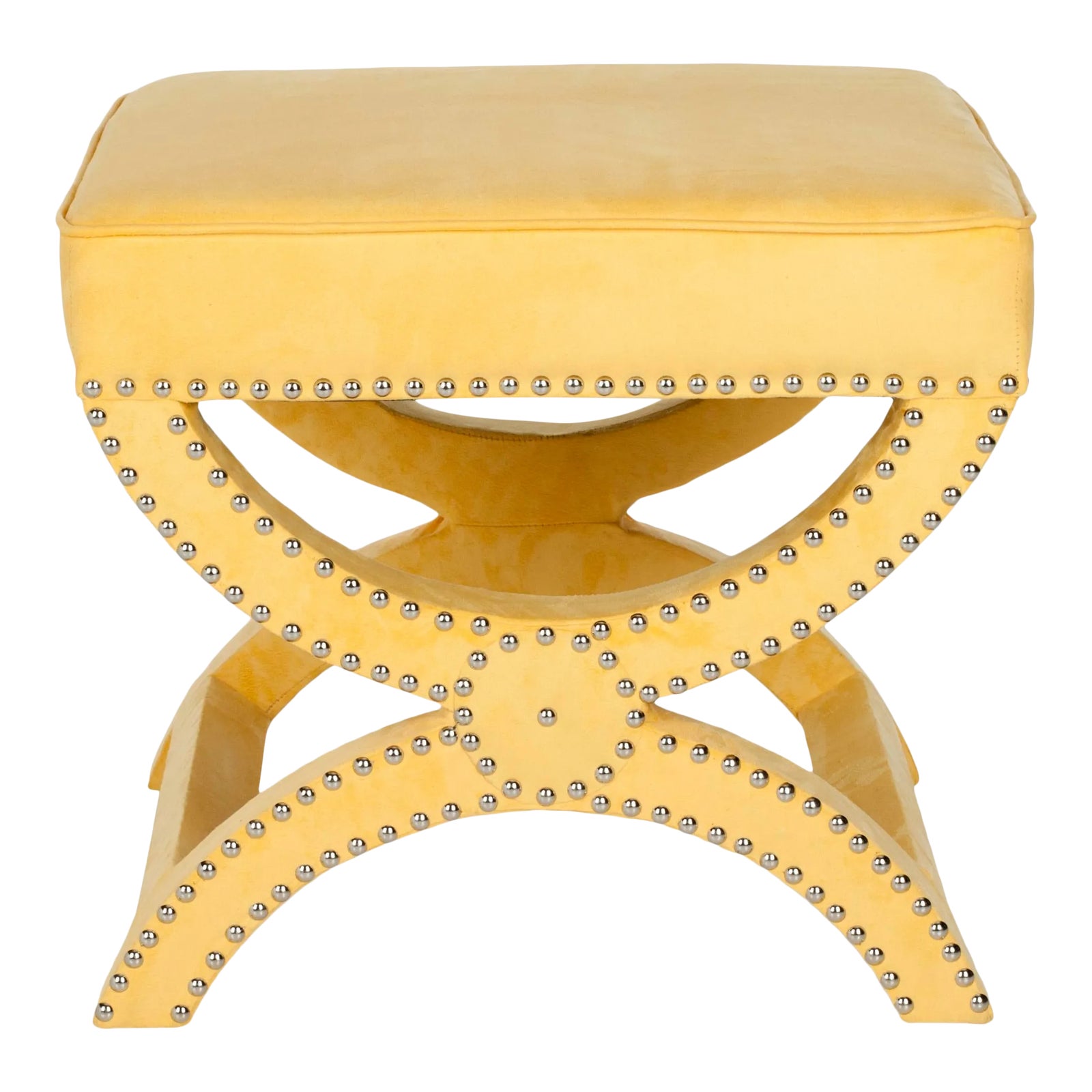 Roberts Ottoman, Yellow | Chairish