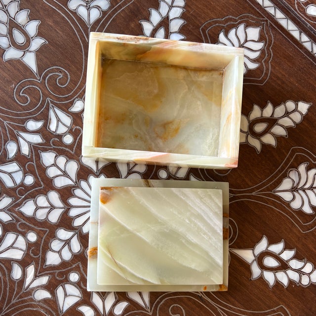 Vintage Marble Box With Lid | Chairish