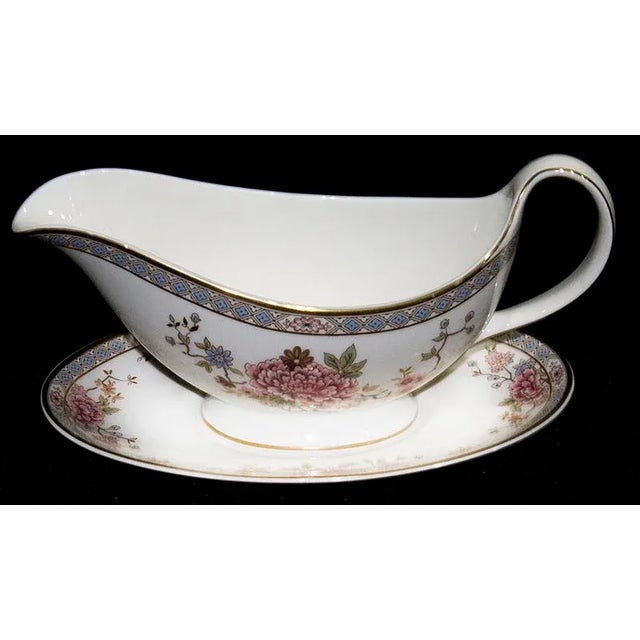 Royal Doulton China Gravy Boat - Canton Pattern | Chairish