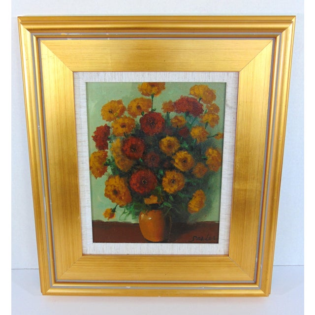 Original Oil Painting Floral by Mid Century Impressionist Ludwig Sohler ...