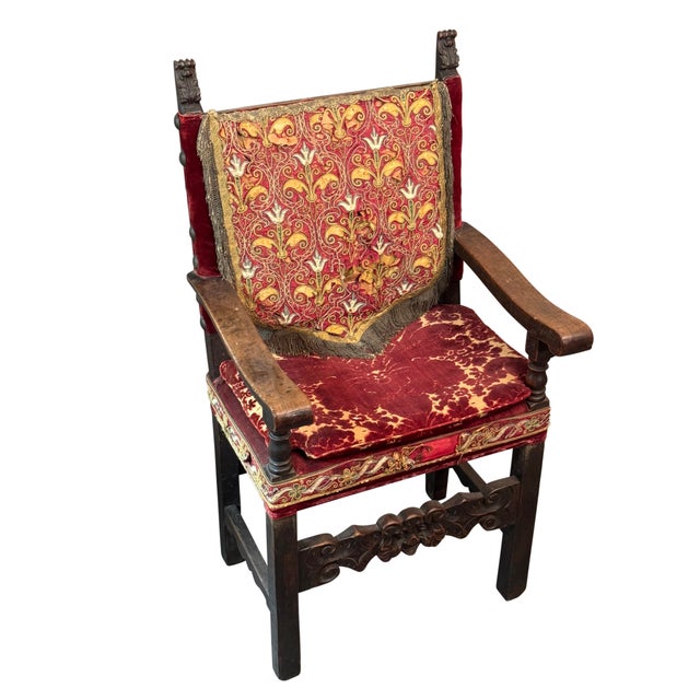 17th Century Italian or Spanish Baroque Chairs With Original Embroidery ...