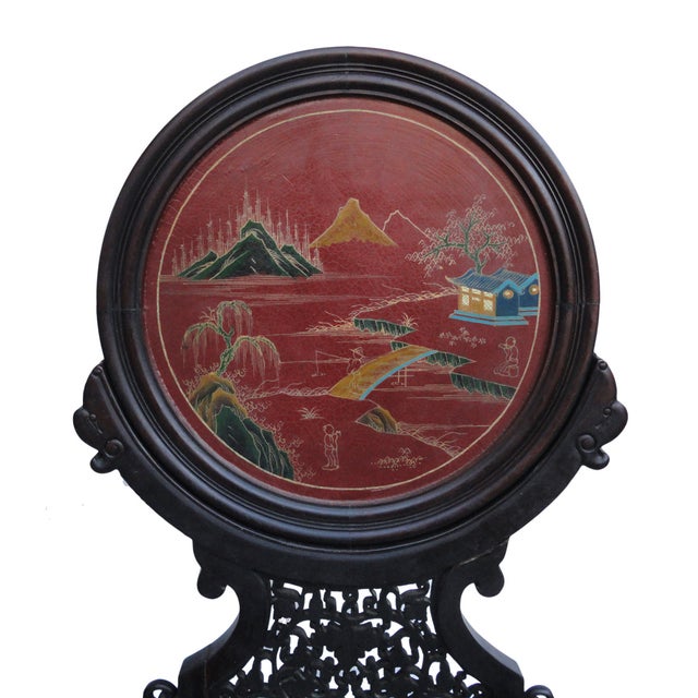 Oriental Tabletop Display Plaques- A Pair | Chairish