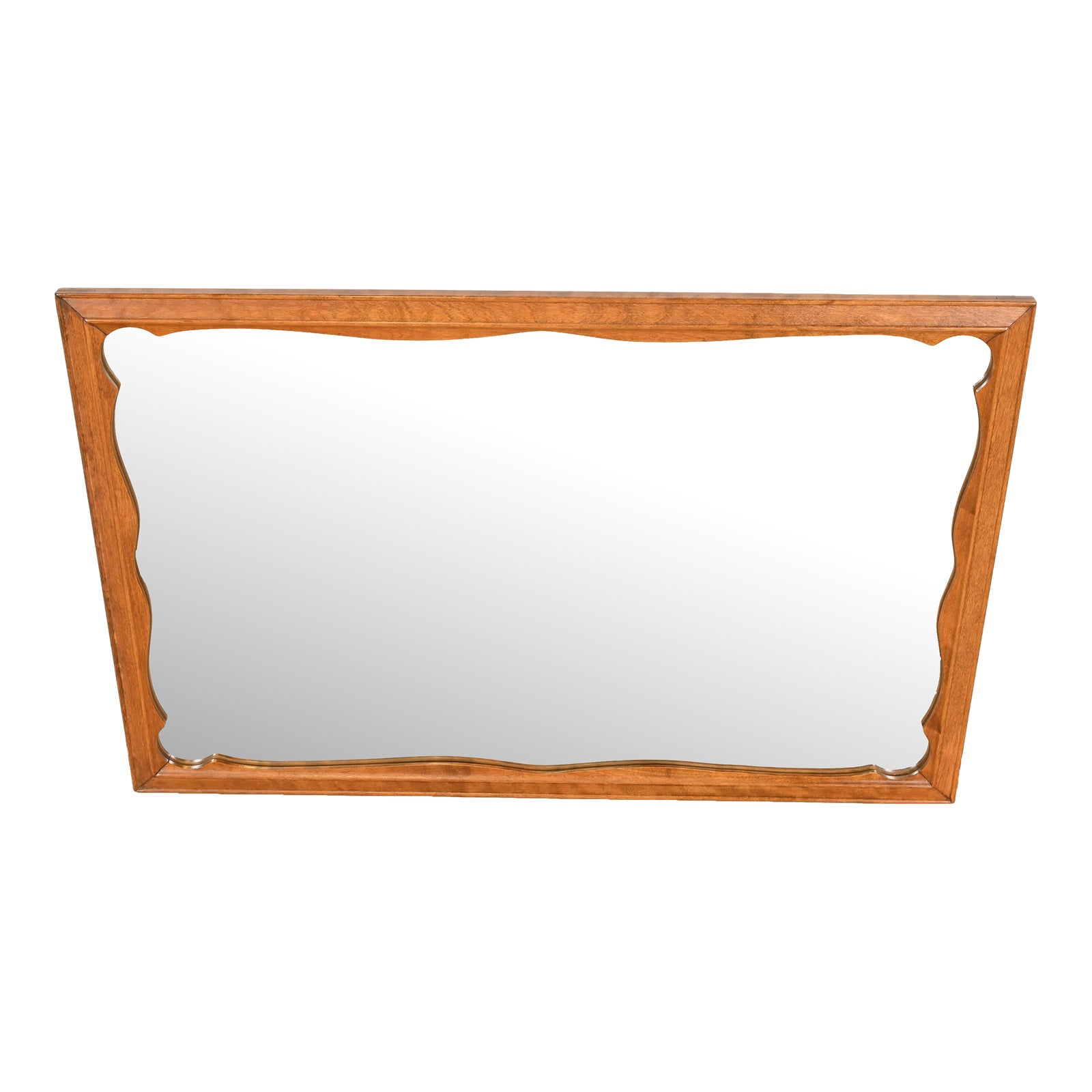 Ethan Allen American Colonial Carved Maple Framed Wall Mirror, 1970s ...