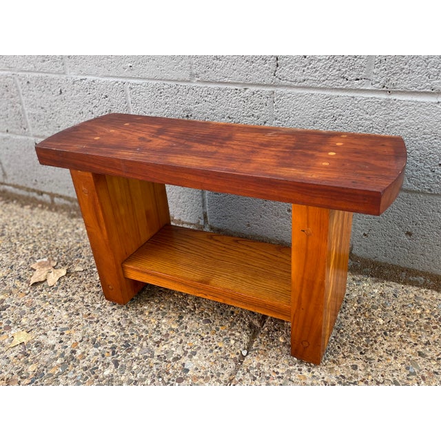 Vintage Studio Craft Mortise & Tenon Petite Bench | Chairish