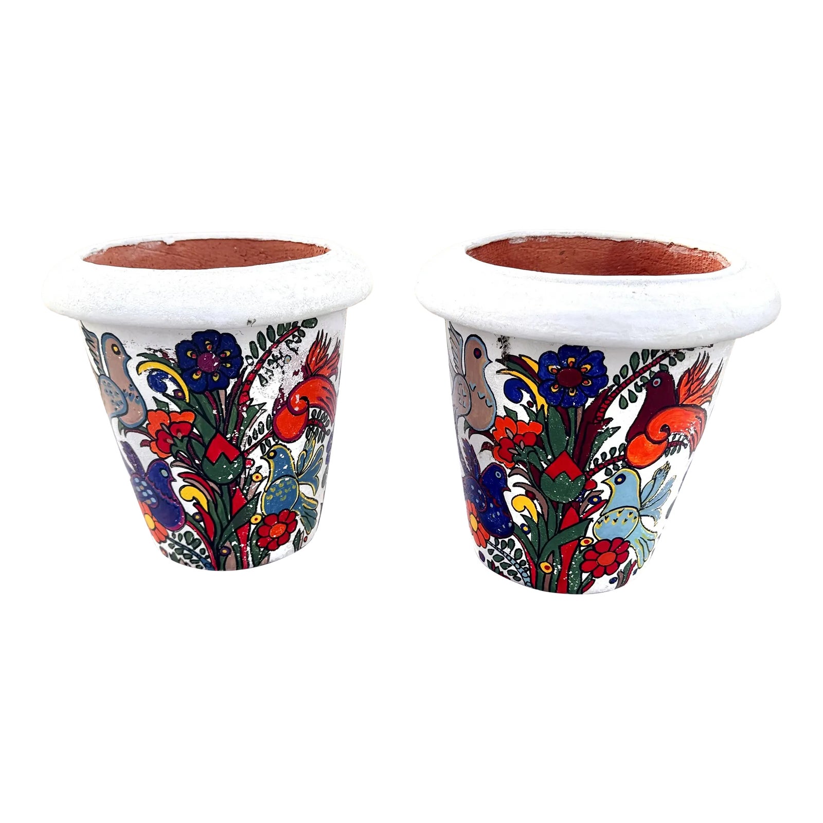 Vintage Terra Cotta Villeroy and Boch Acapulco-Style Planter- a Pair ...