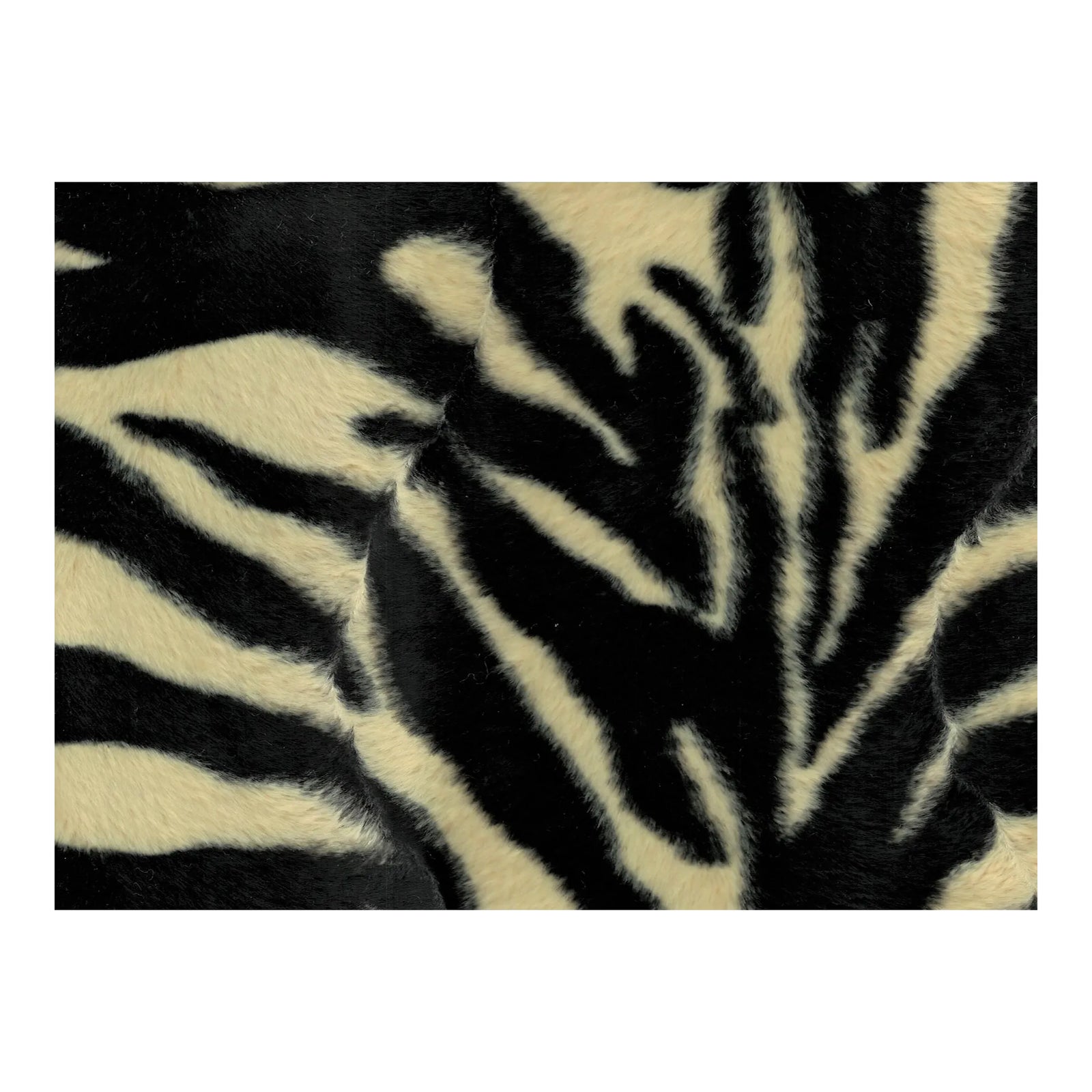 Ast Fabrics Zebra Print Faux Fur Fabric 29 Yard Lot | Chairish