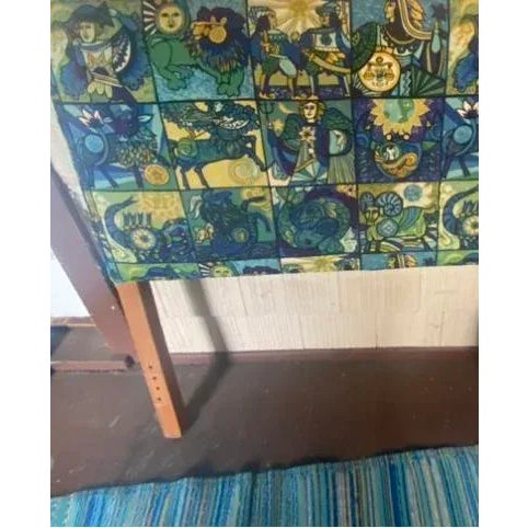 1970s Vintage Zodiac Signs Twin Bed Headboard | Chairish