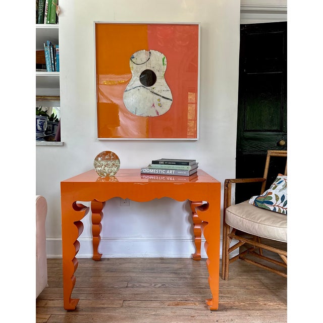 Iconography Guitar #18 Resin Suspension Painting | Chairish