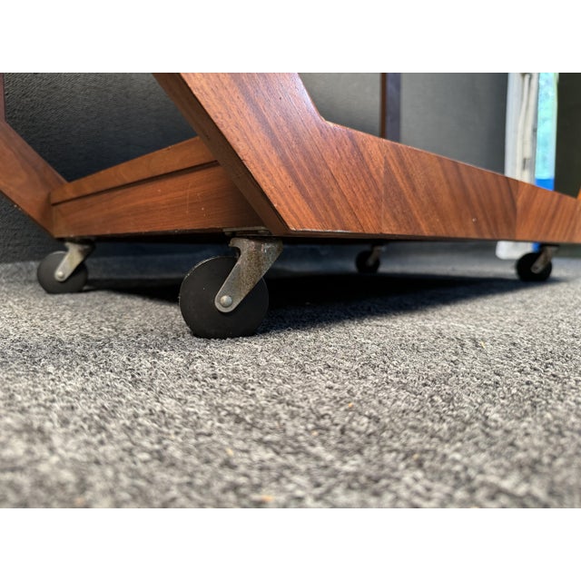 Mid-Century Modern Expanding Bar Cart | Chairish