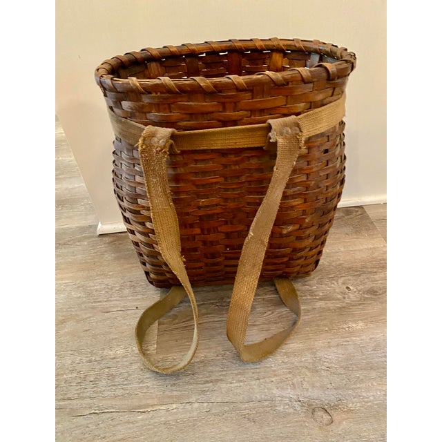 Early 20th Century Trapper’s Adirondack Basket Backpack | Chairish