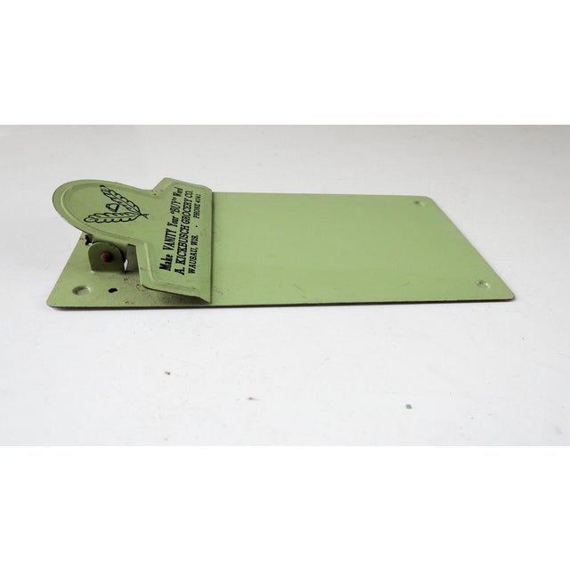 1940s Metal Advertising Memo Clip Board | Chairish