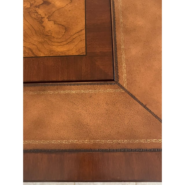 Vintage Chinoiserie Ethan Allen Faux Bamboo Game Table With ...