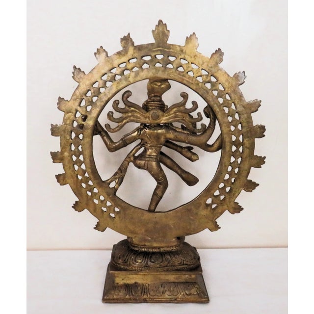 Vintage Four Armed Hindu God Dancing Lord Shiva Nataraja Statue | Chairish