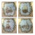 Late 20th Century Four Panel Set of Chinoiserie Paintings by Artist ...