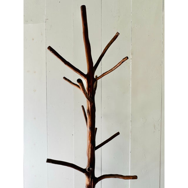 Coat & Hat Stand in Natural Tree Form on 3 Legs | Chairish