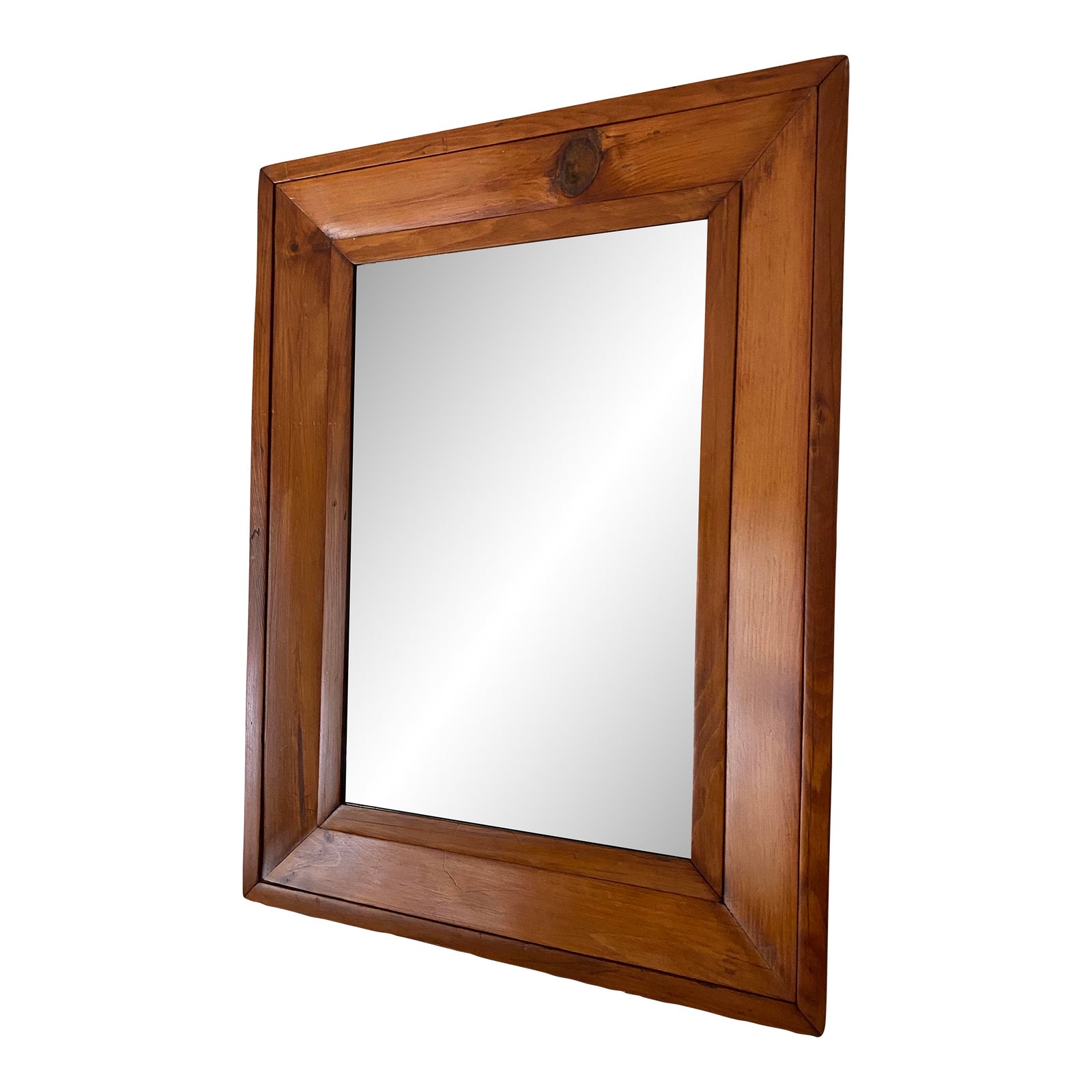 Antique 19th Century American Cherrywood Wall Mirror With Original ...