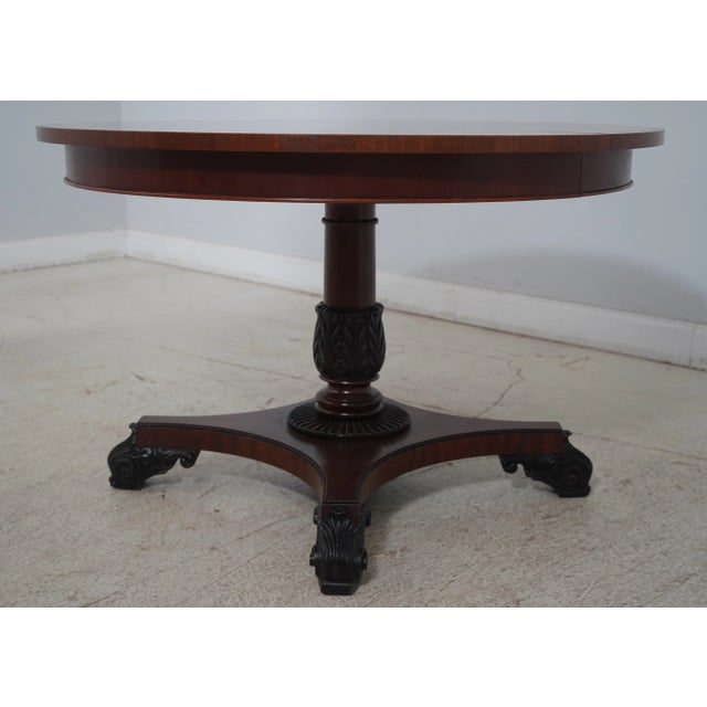 Baker Round Banded Mahogany Dining Room Table | Chairish