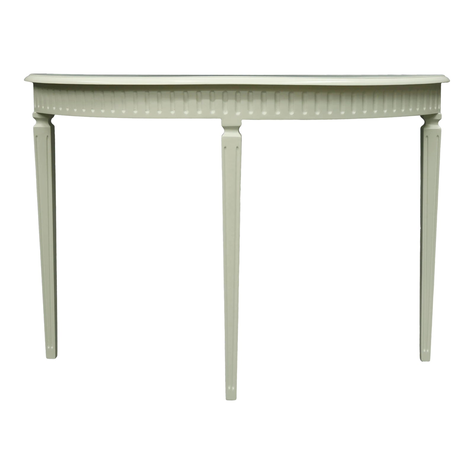 The 20th Century English Rustic Style Semicircular Side Table | Chairish