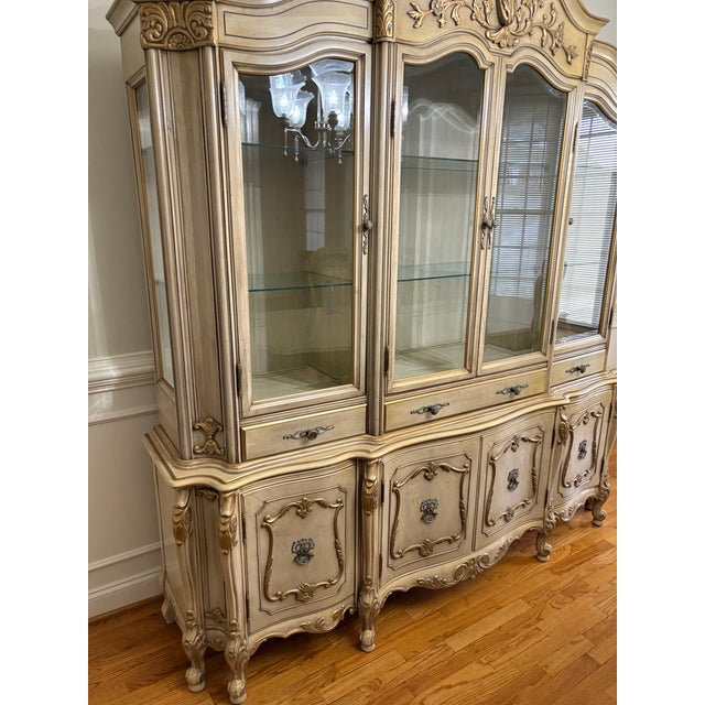 1970s Vintage French Provincial Rococo Ornate Cream and Gilded Gold ...