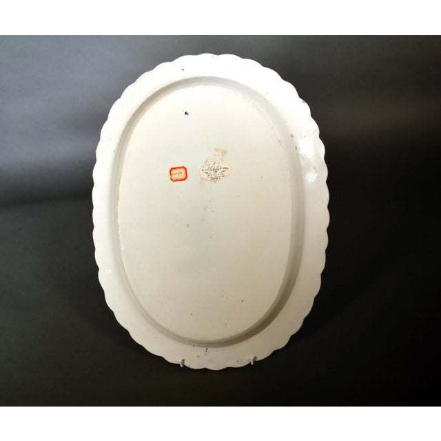 Shell-Edge Prattware Oval Pearlware Dish Painted With an Urn of Flowers ...