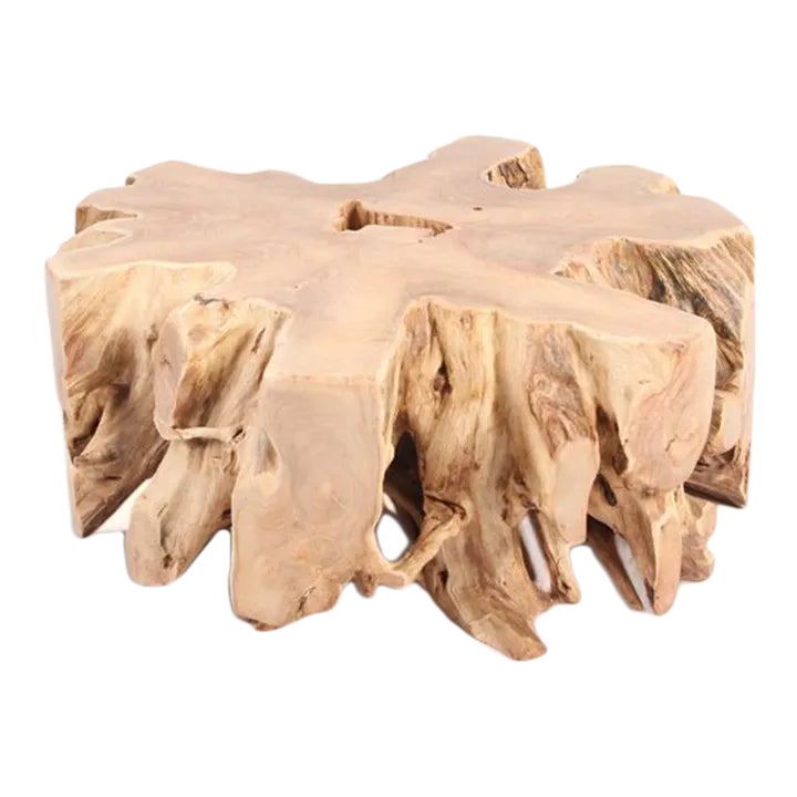 Round Teak Root Coffee Table 19 | Chairish