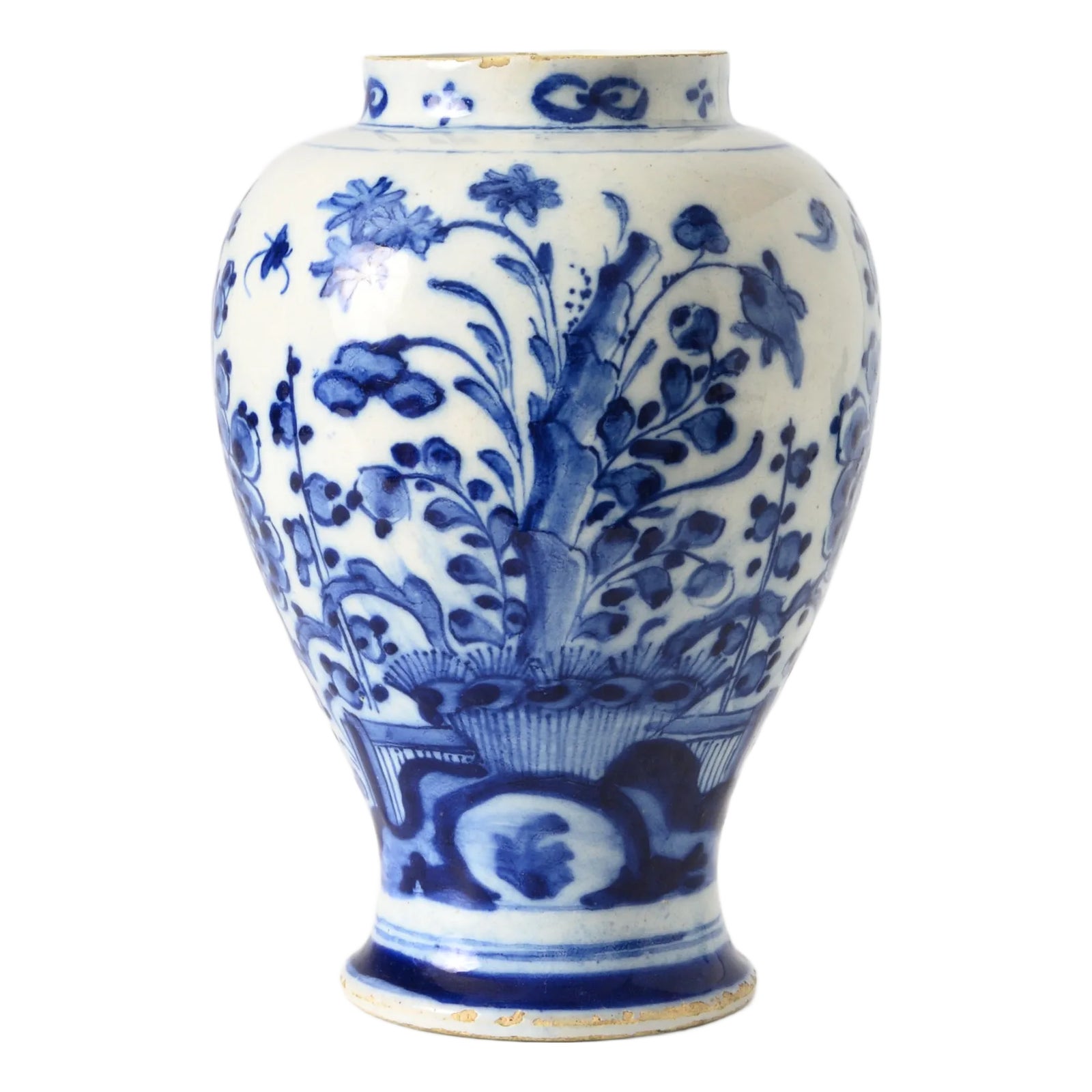 Antique 18th Century Delft Blue Vase, 1700s | Chairish