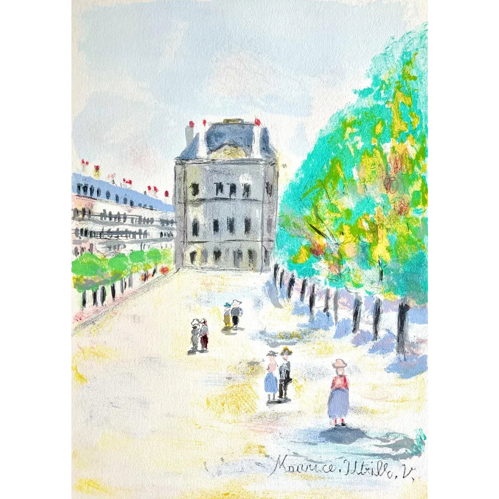 Maurice Utrillo Pont-Neuf, Paris Capitale, Maurice Utrillo 1955 | Chairish