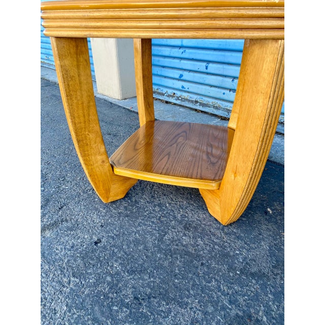 California Coastal Oak Parquet End Tables (Set of Two) | Chairish
