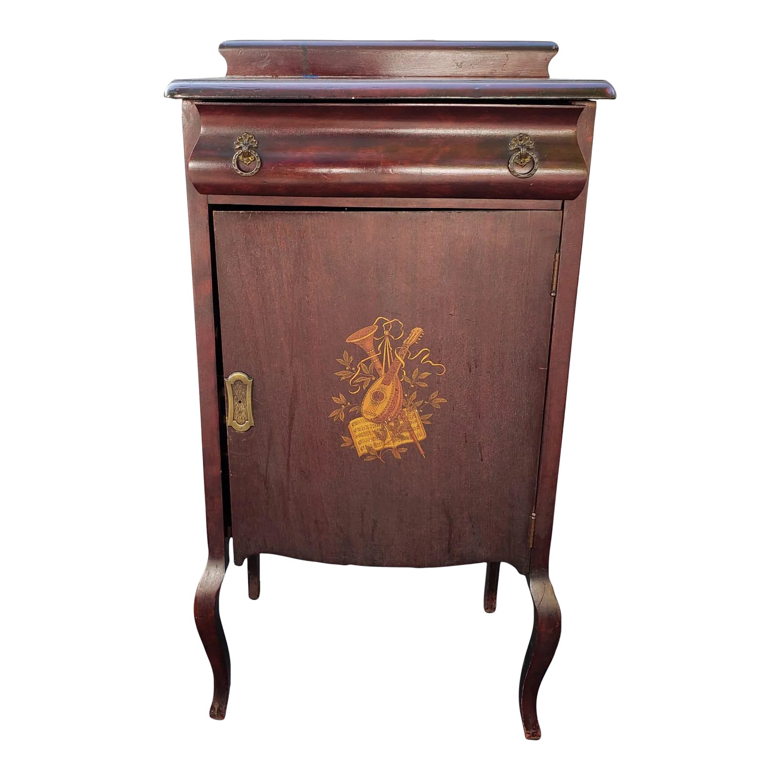 Late 19th Century Victorian Mahogany Sheet Music Cabinet | Chairish