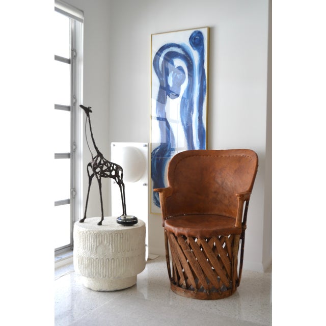 1960s Mid-Century Leather Wrapped Side Chairs - a Pair | Chairish