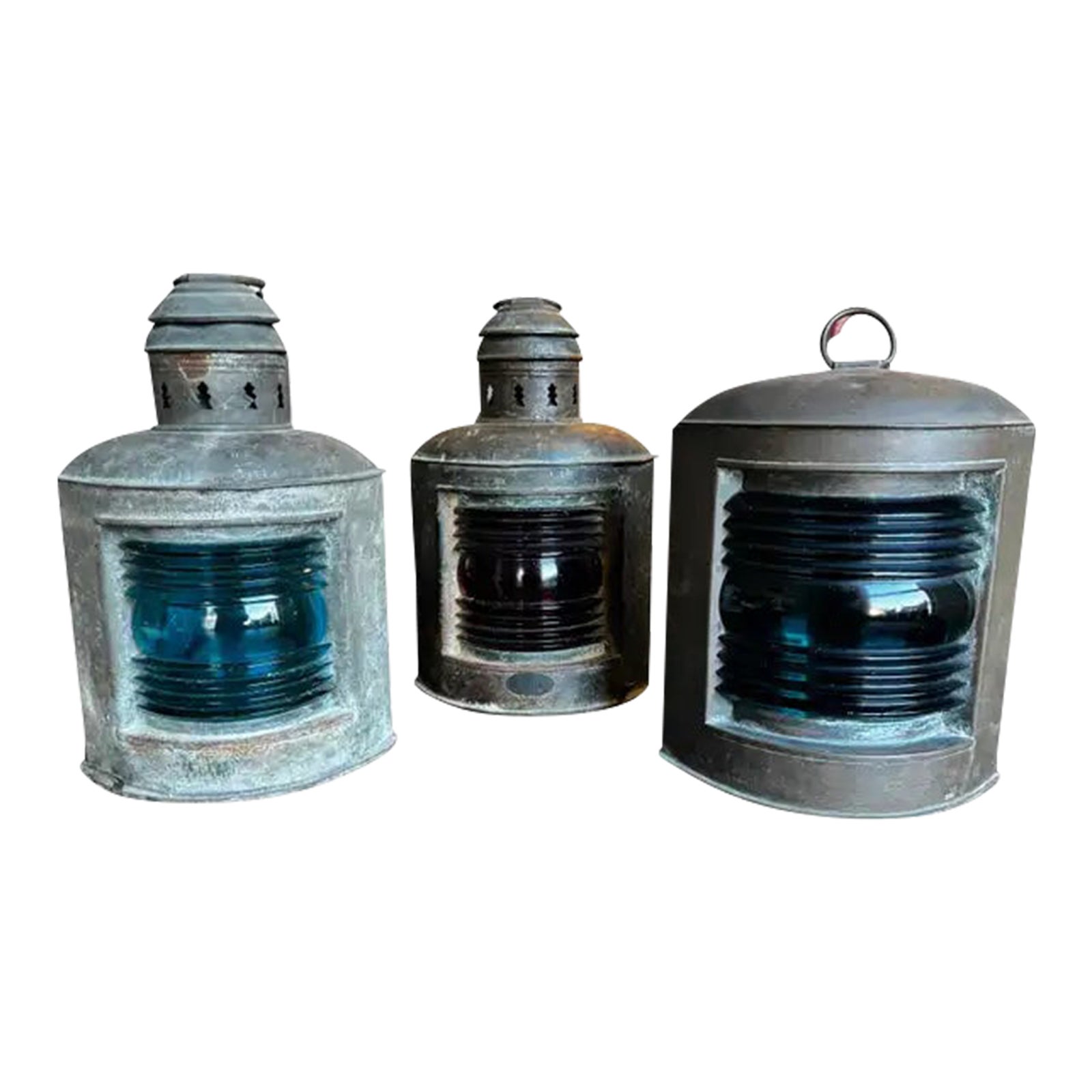 Early 20th Century Perko Tiebout Marine Lanterns | Chairish