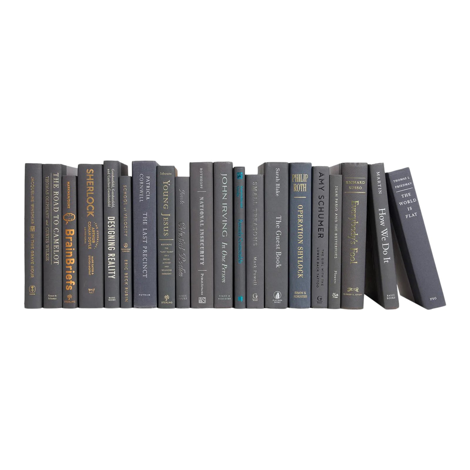 Decorative Books - Slate Books - Grey Books By The Foot | Chairish