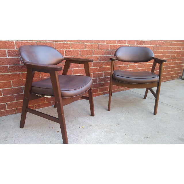 Hon Murphy Miller Mid Century Modern Arm Chairs - a Pair | Chairish