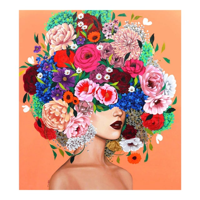 "Peach Fluo" Original Artwork by Sally K | Chairish