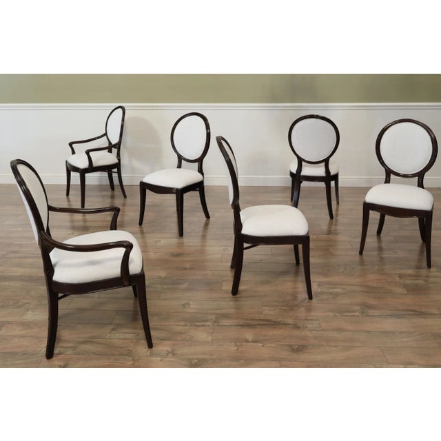 Round Back Dining Chair in Solid Mahogany | Chairish